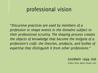 Memory work, professional vision and expertise | PPT