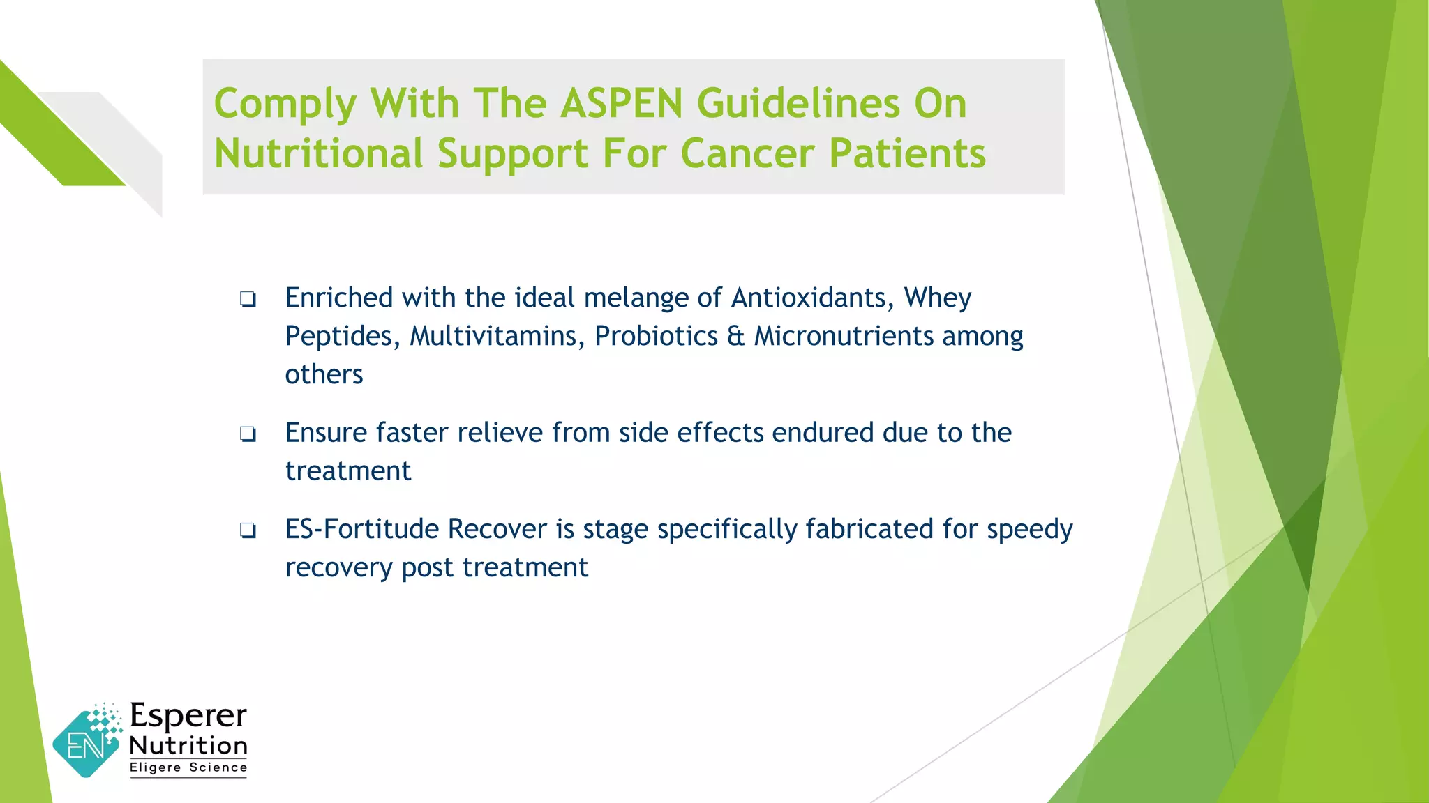 Balanced Nutrition For Recovery After Chemo | Esperer Nutrition | PPT