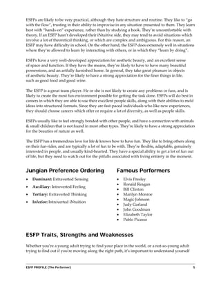 Esfp profile-performer-pdf1 | PDF