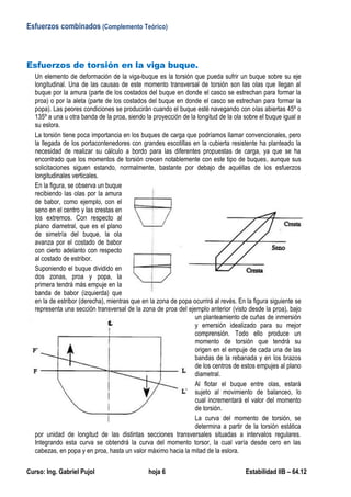 Esfuerzos combinados en la viga buque | PDF