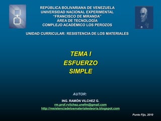 Esfuerzo Simple | PPTX