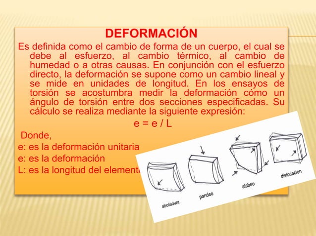 Esfuerzo y Deformacion | PPT