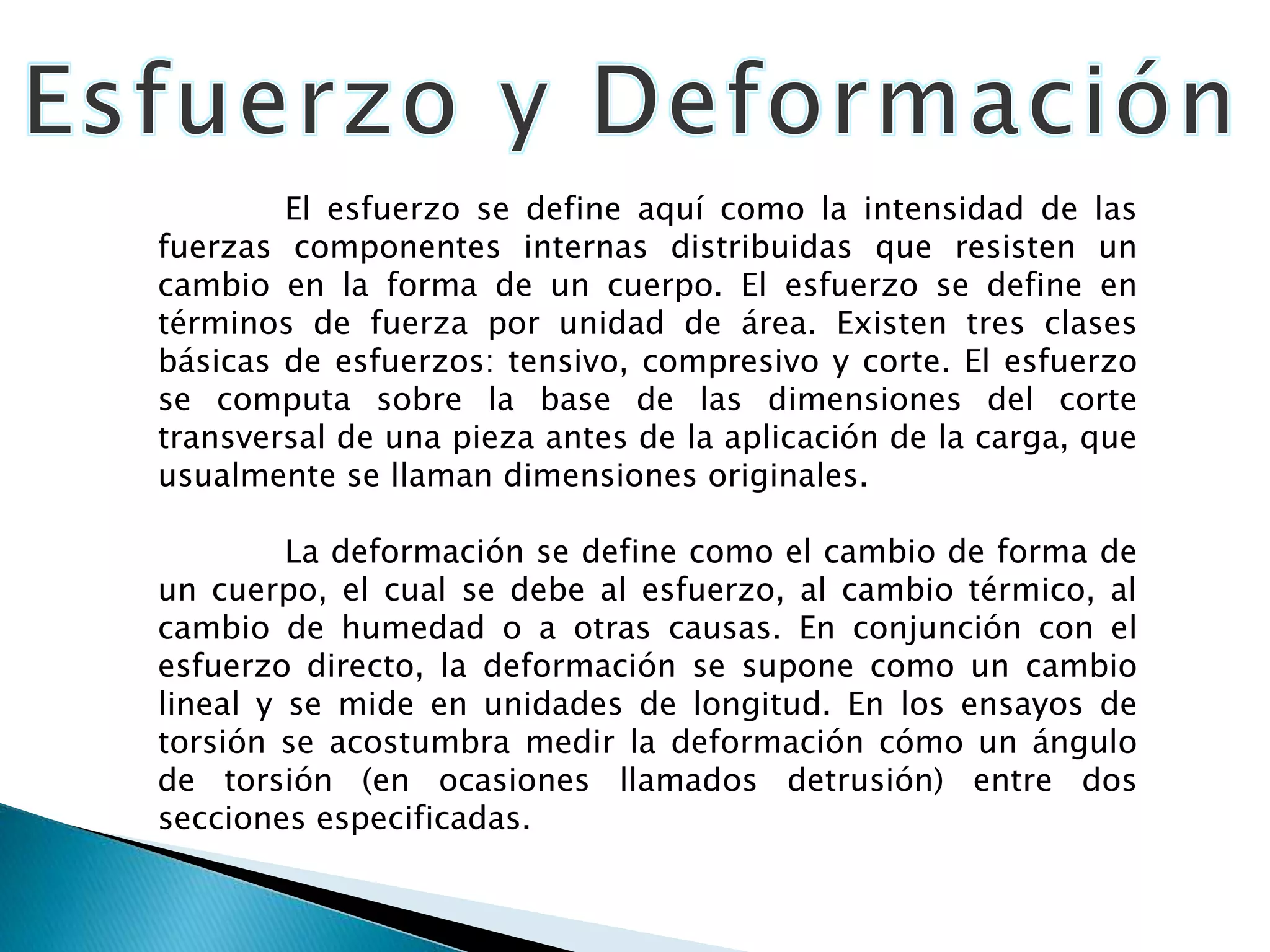Esfuerzo Y Deformacion Pptx