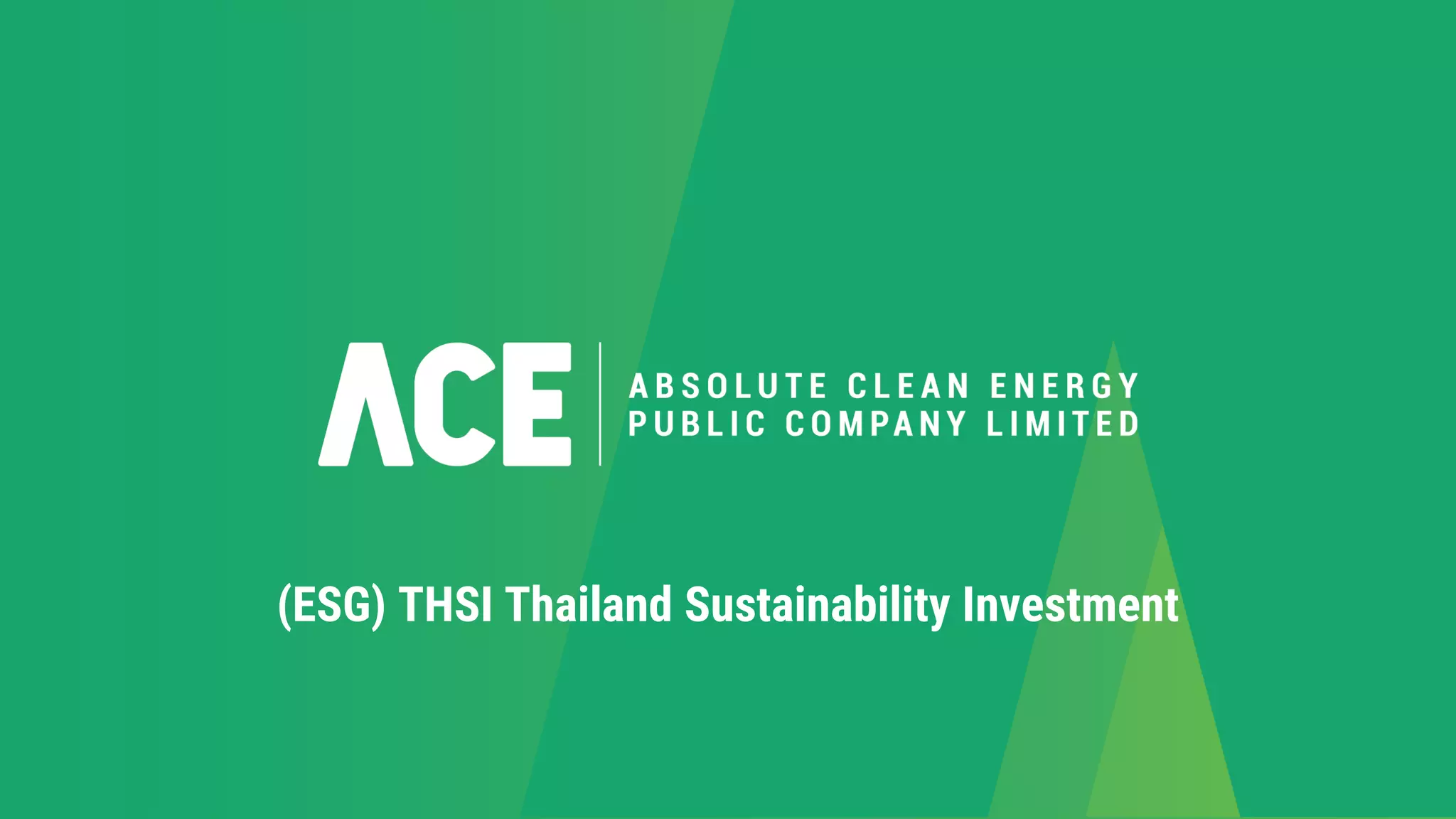 Esg @ ACE | PPT