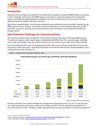 Analyst : Enterprise Strategy Group: Addressing NAS Backup and Recovery Challenges | PDF