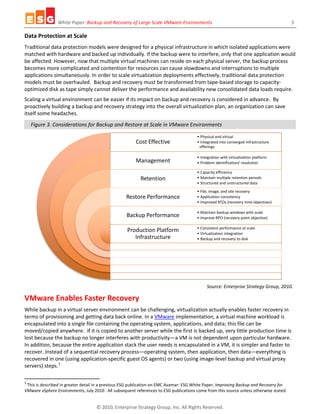 Whitepaper : ESG Whitepaper: Backup and Recovery of Large Scale VMware ...