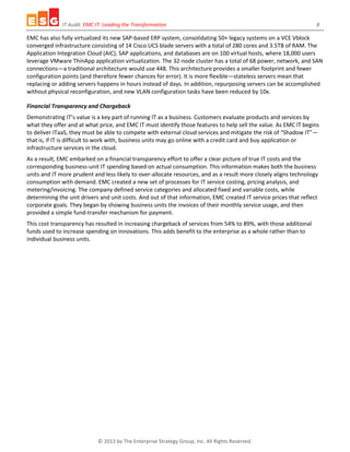 Analyst Report: EMC IT - Leading the Transformation | PDF
