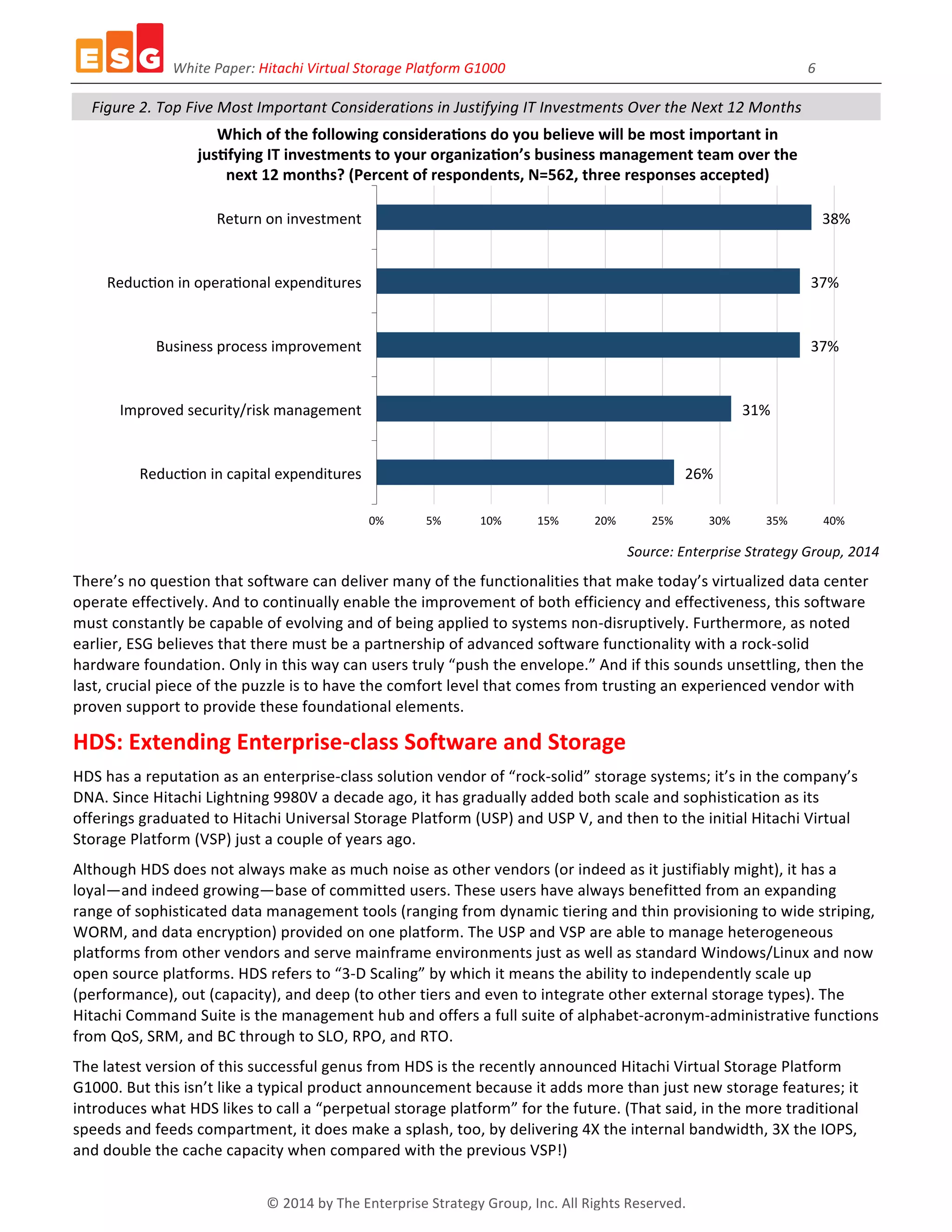 "ESG Whitepaper: Hitachi Data Systems VSP G1000: - Pushing the ...