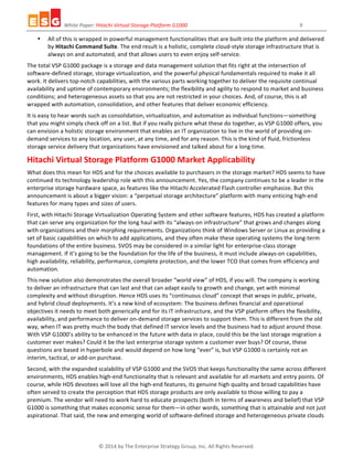 "ESG Whitepaper: Hitachi Data Systems VSP G1000: - Pushing the Functionality Envelope | PDF