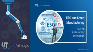 ESG and Smart Manufacturing and Leading Sustainability and Change | PDF
