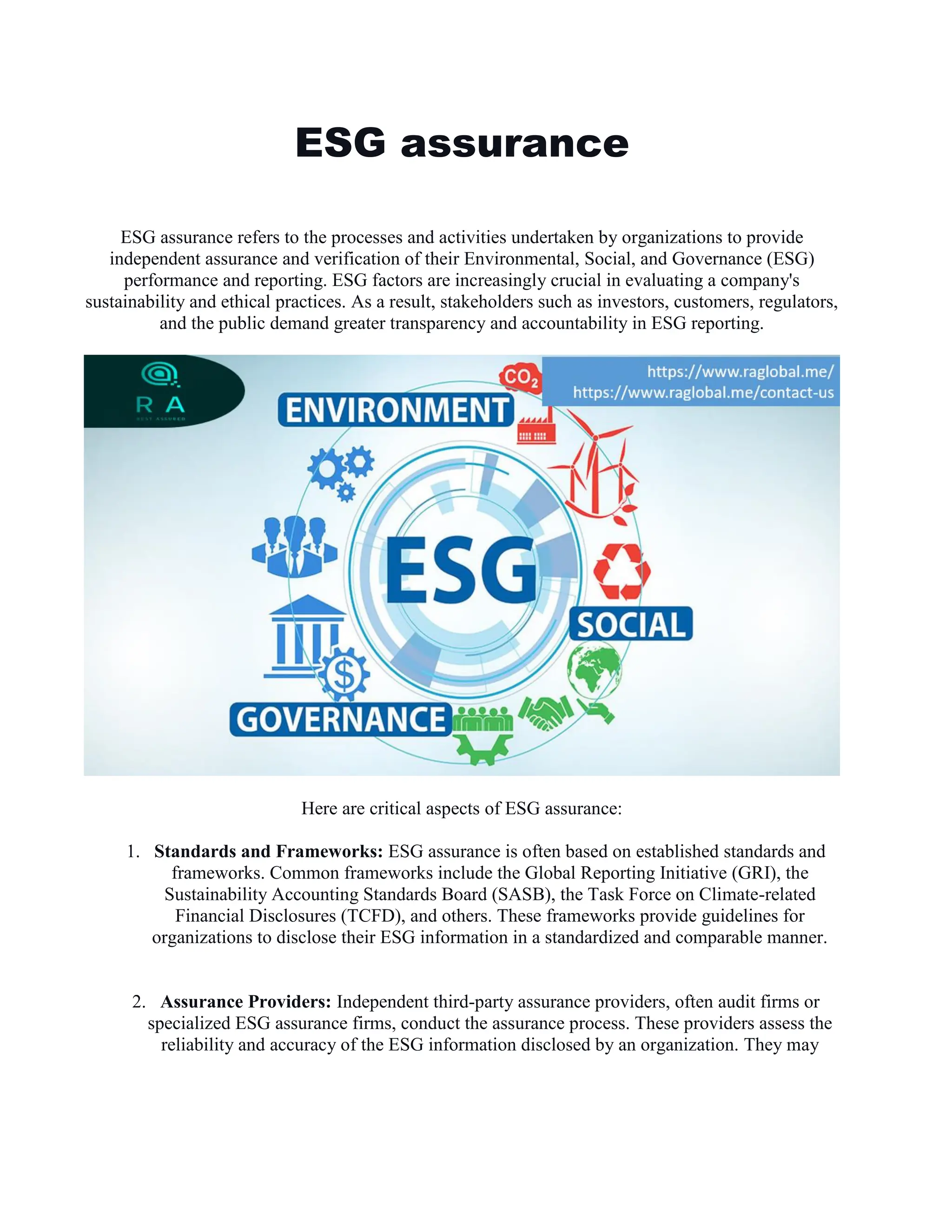 What is ESG Assurance | PDF