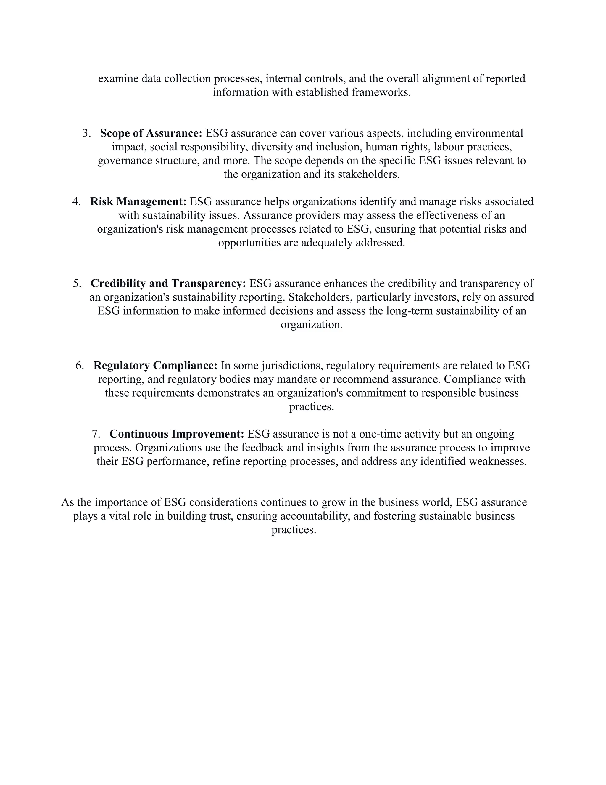 What is ESG Assurance | PDF