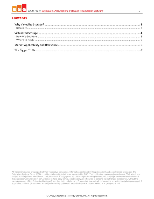 ESG Datacore SANsymphony-V Whitepaper | PDF | Data Storage and Warehousing | Computing