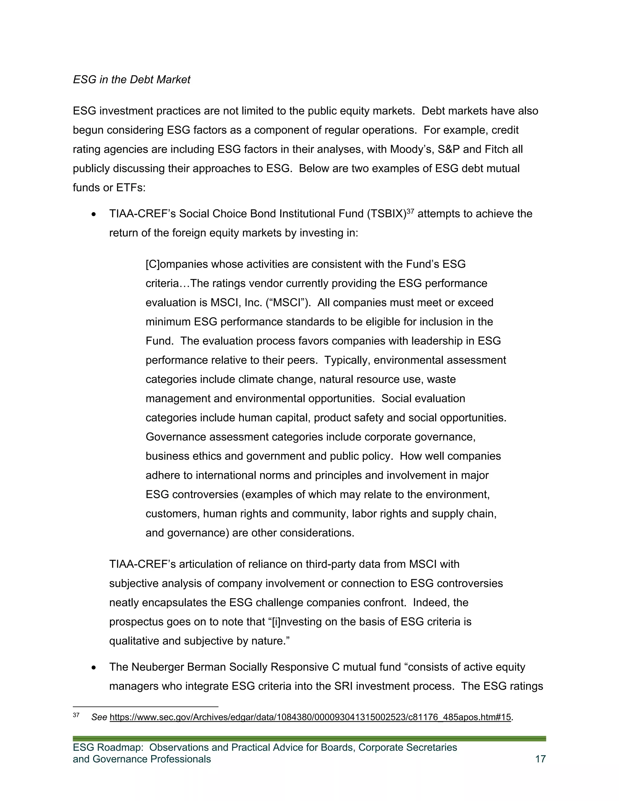 ESG Roadmap: Observations and practical advice for boards, corporate ...