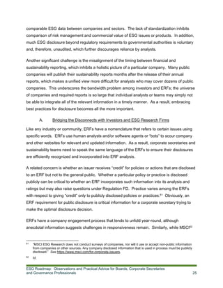 ESG Roadmap: Observations and practical advice for boards, corporate ...