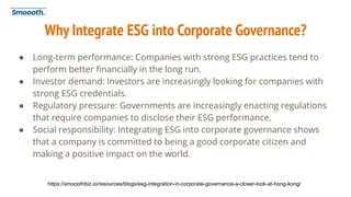 ESG Integration in Corporate Governance: A Comprehensive Guide | PDF