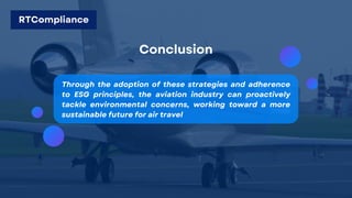 Environment, Social, and Governance (ESG) in the Aviation Industry | PDF