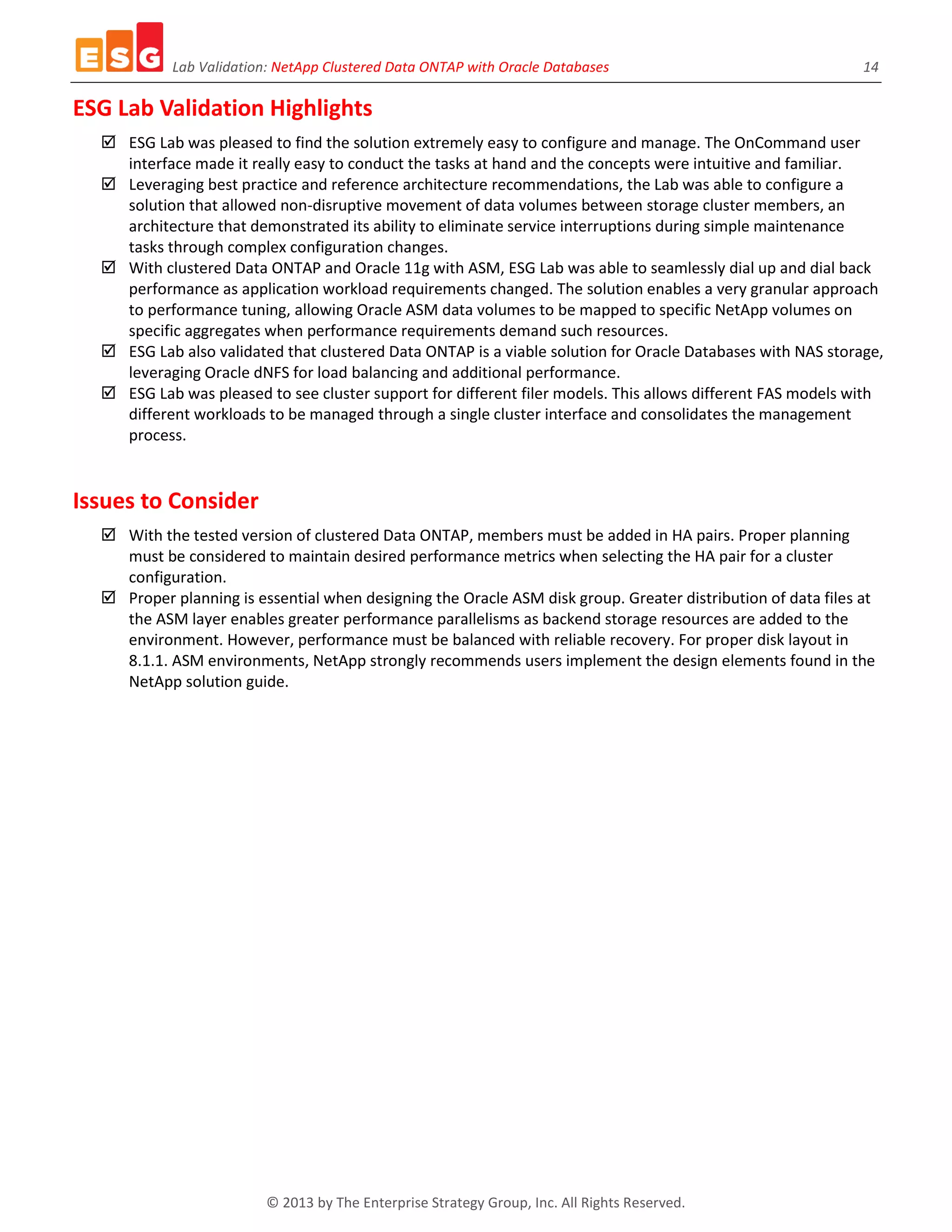 NetApp Clustered Data ONTAP with Oracle Databases | PDF