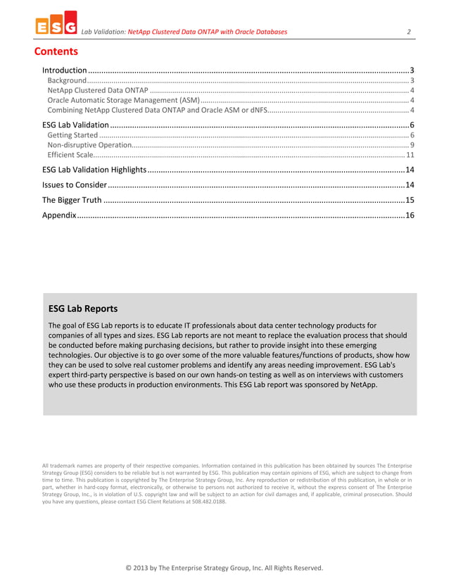 NetApp Clustered Data ONTAP with Oracle Databases | PDF