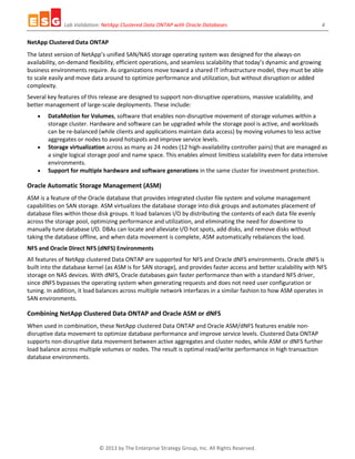 NetApp Clustered Data ONTAP with Oracle Databases | PDF