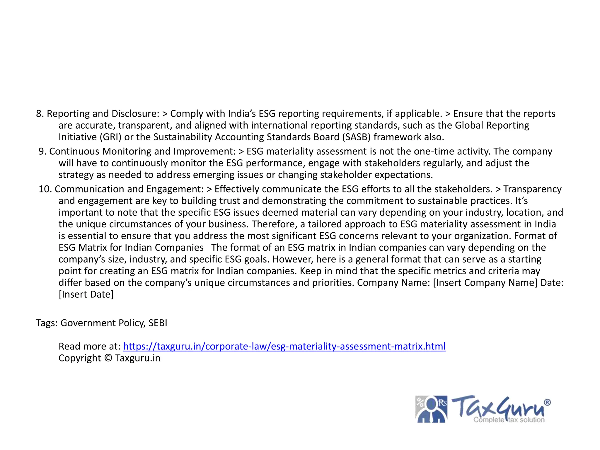 ESG Materiality Assessment Matrix.pptx