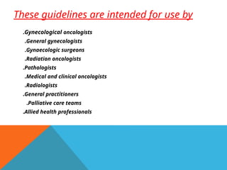 ESGO GUIDELINES FOR VULVAR CANCER.yfddddddssddddpptx | PPTX