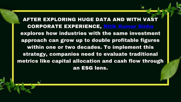 ESG – The Need for Responsible Investment.pptx | Green Solutions | Business
