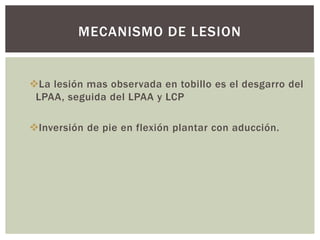 Esguince de tobillo | PPTX