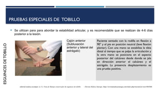 ESGUINCES DE TOBILLO TRAUMATOLOGIA Y ORTOPEDIA | PPTX