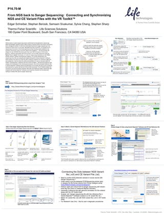 From NGS Back to Sanger Sequencing: Synchronizing Variant Files with ...