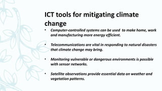 Role of ICT in climate change | PPTX