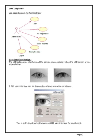 Embedded System Design for Iris Recognition System. | DOCX | Operating Systems | Computer ...