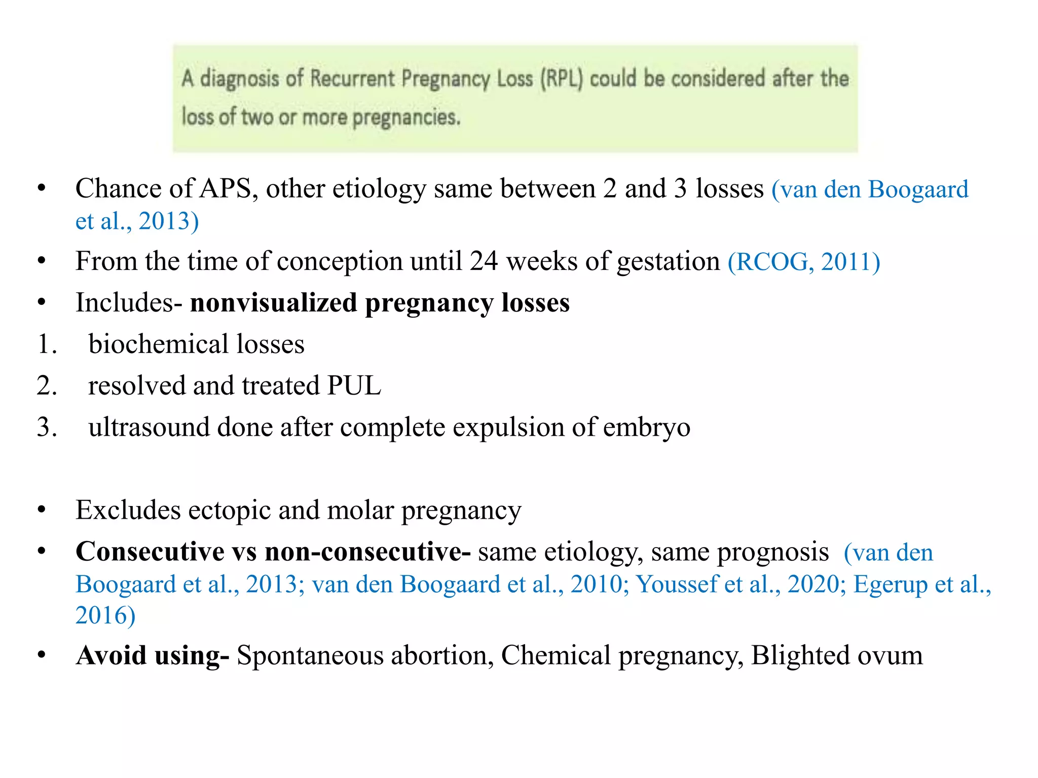 ESHRE Guideline on Recurrent Pregnancy Loss (RPL) | PPTX
