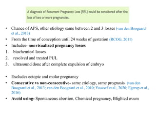 ESHRE Guideline on Recurrent Pregnancy Loss (RPL) | PPTX
