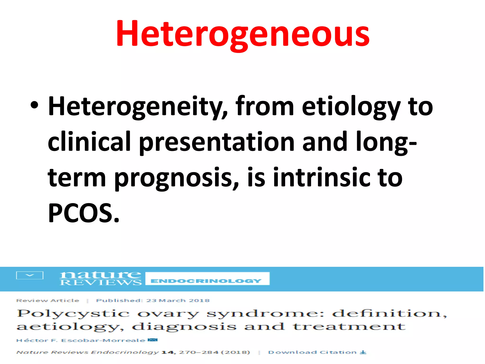 Recent 2018 ESHRE & ASRM evidence based guidelines for PCOS assement | PDF