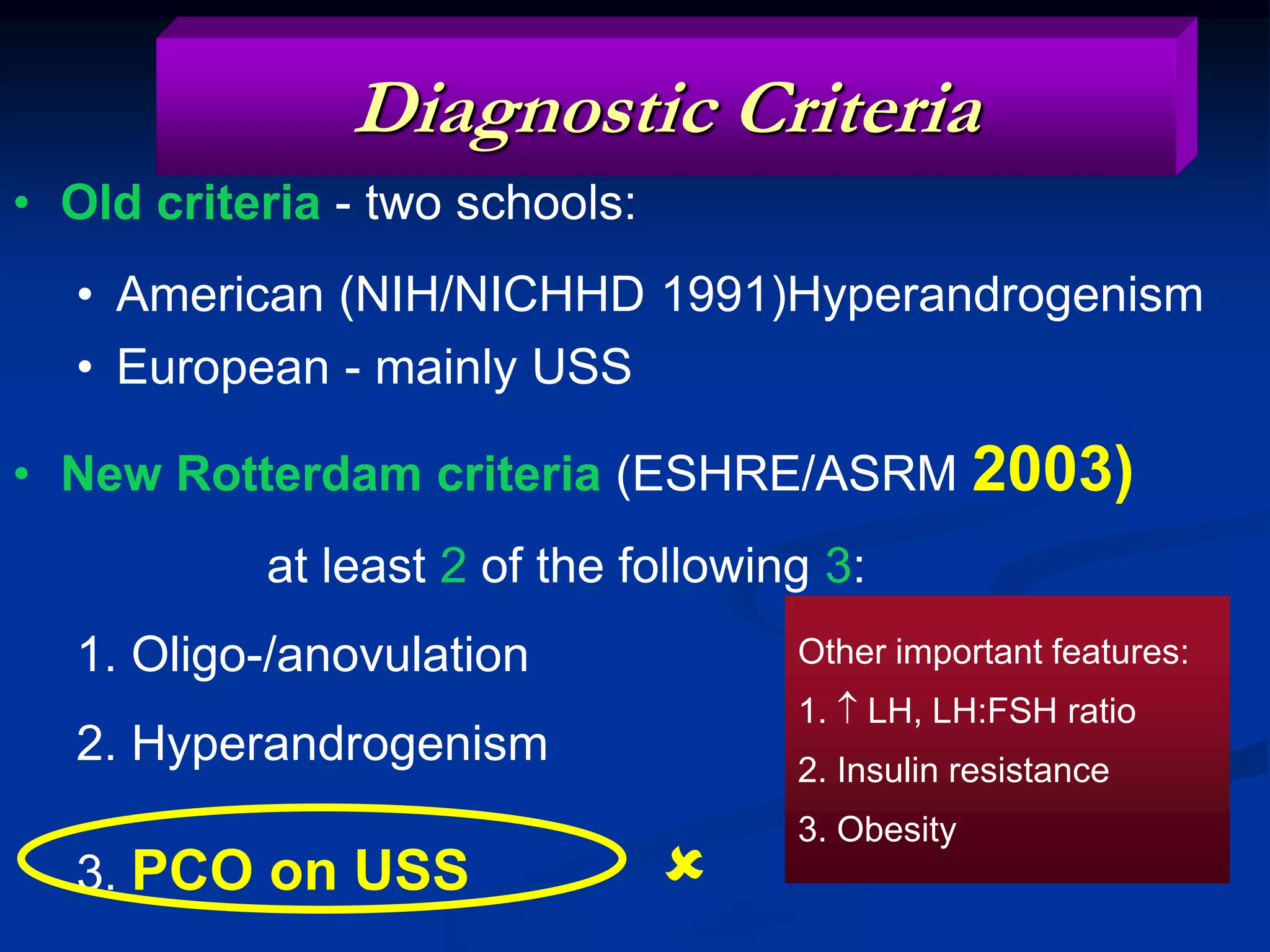 Recent 2018 ESHRE & ASRM evidence based guidelines for PCOS assement ...