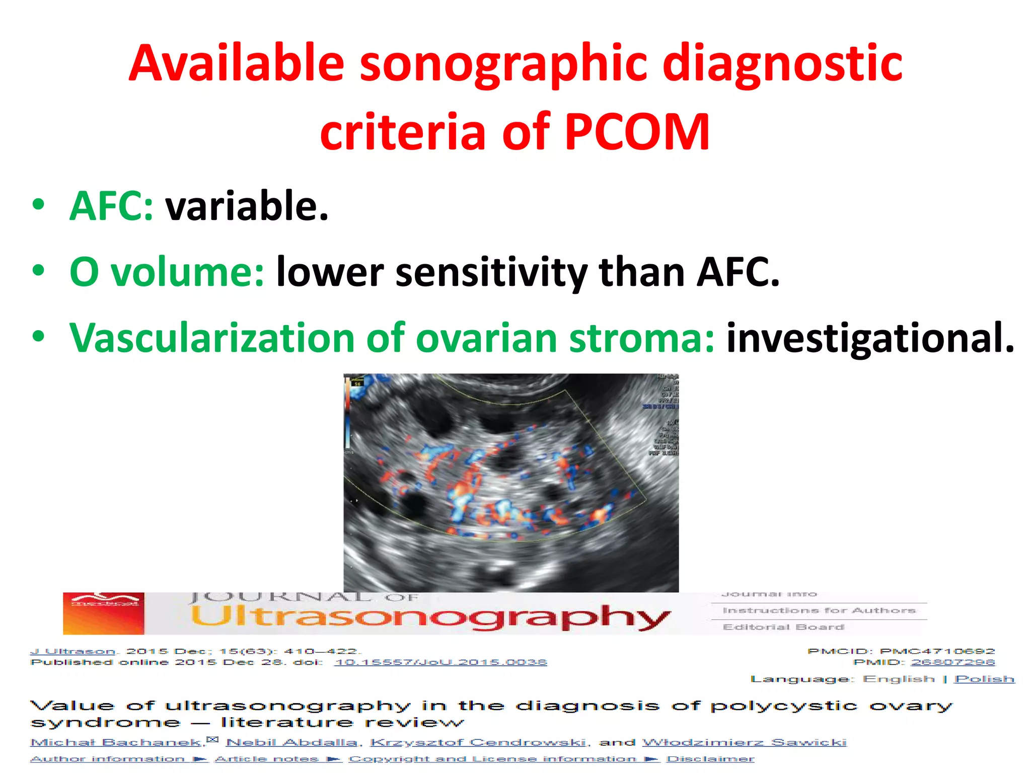 Recent 2018 ESHRE & ASRM evidence based guidelines for PCOS assement ...