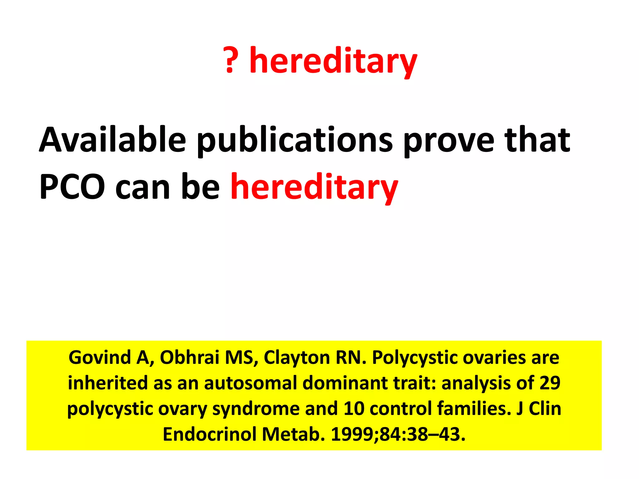 Recent 2018 ESHRE & ASRM evidence based guidelines for PCOS assement ...