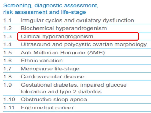 Recent 2018 ESHRE & ASRM evidence based guidelines for PCOS assement ...