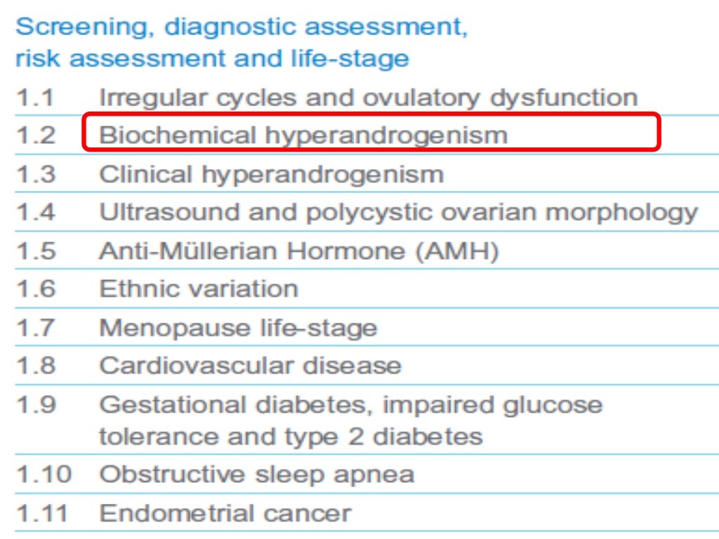 Recent 2018 ESHRE & ASRM evidence based guidelines for PCOS assement Recent 2018 ESHRE & ASRM evidence based guidelines for PCOS assement