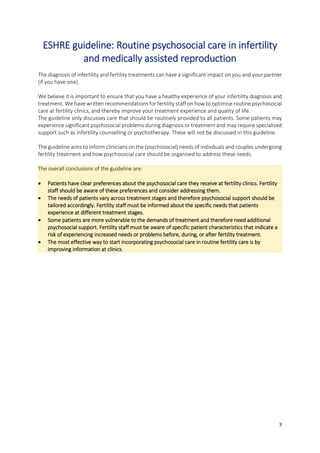 Eshre psychology guideline patient version | PDF