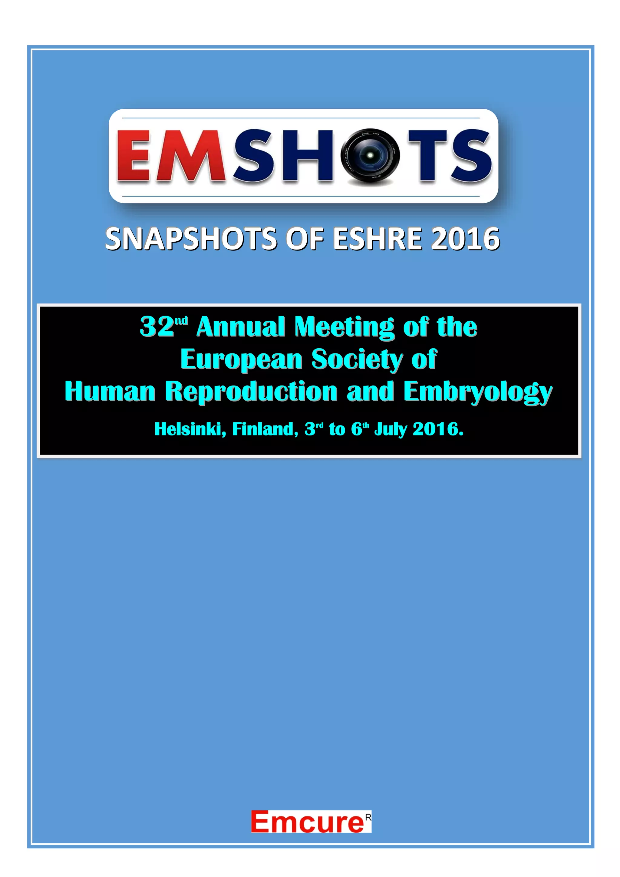 Eshre snapshot 2016 | PDF