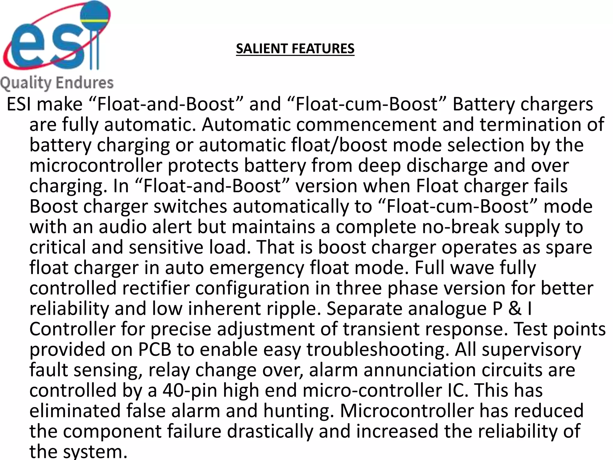 ABC of FLOAT CUM BOOST BATTERY CHARGER | PPT