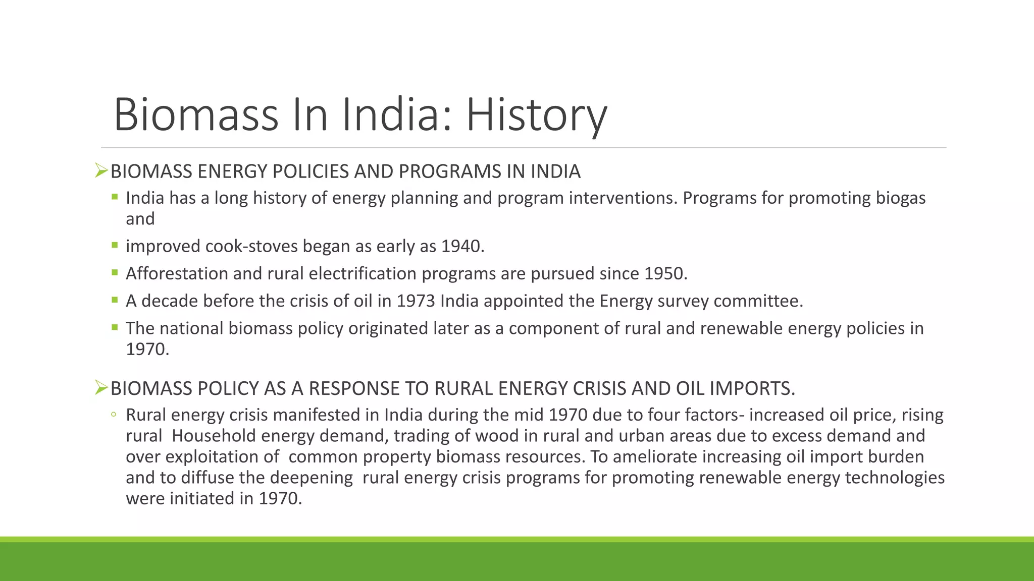 Biomass Energy and Scenario in India | PPTX