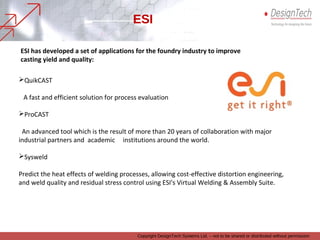 Cast it right the first time with ESI - DesignTech Systems | PPT
