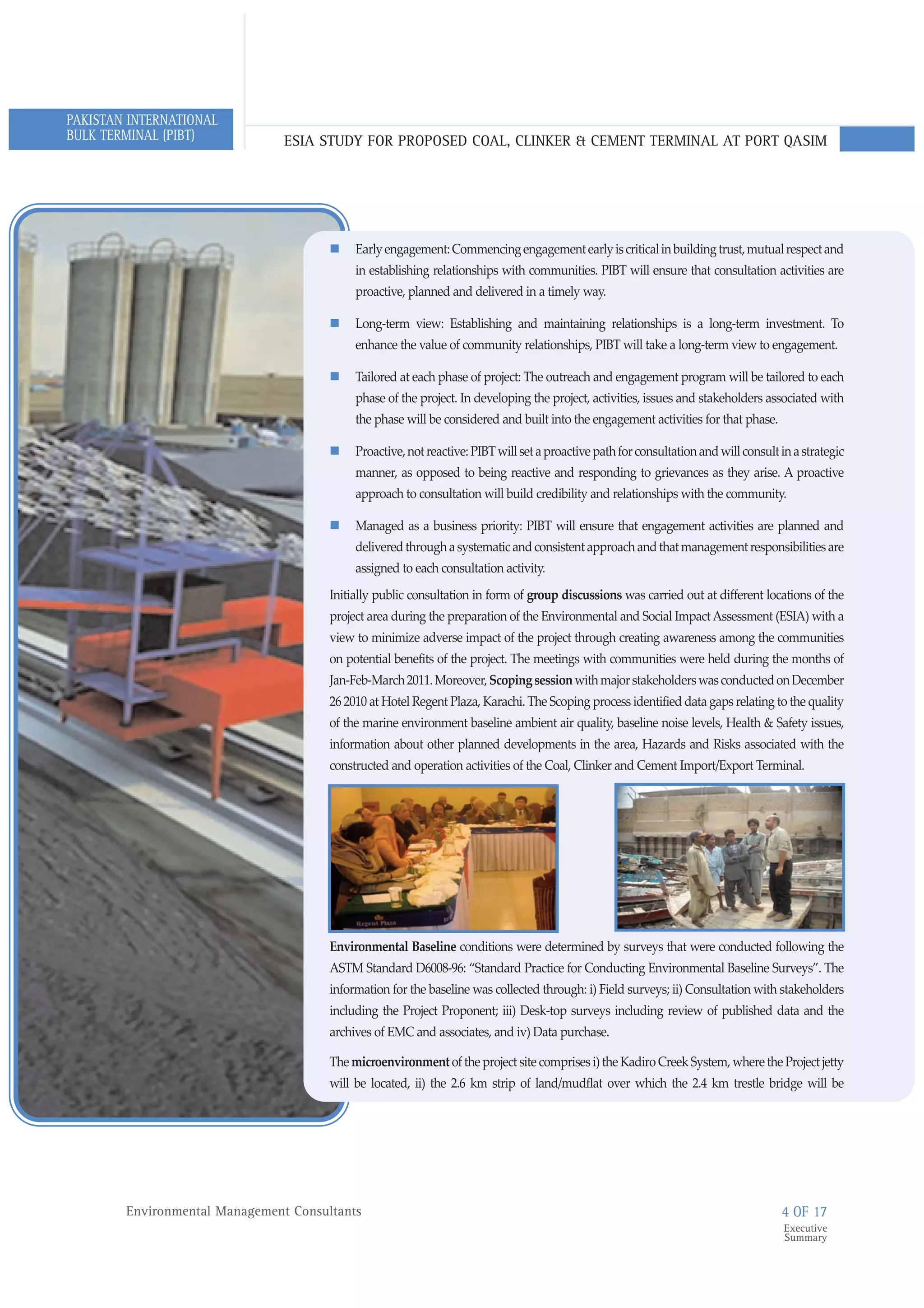 Esia Pakistan international bulk terminal - PROPOSED COAL, CLINKER ...