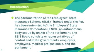 Employees’ State Insurance Act 1948 - ESI Act 1948 | PPTX | Government ...