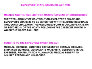 Esi Act 1948 | PPT