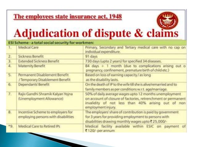 Esi act 1948 | PPT