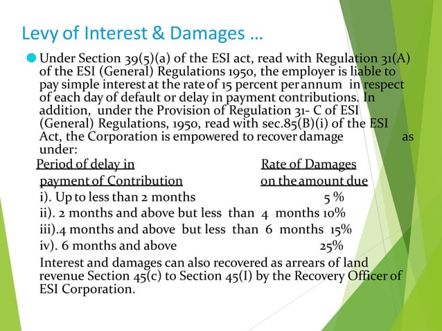 ESI ACT 1948 PPT.pptx | Government Support and Welfare | Financial ...